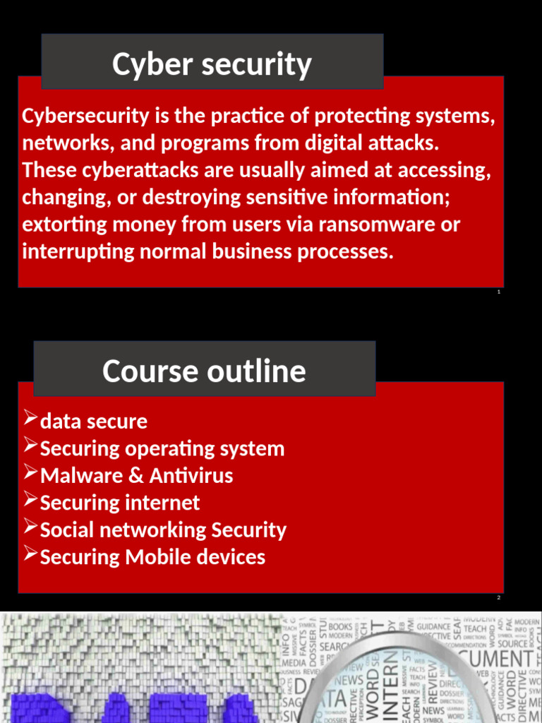Cybersecurity Practices and Course Outline | PDF