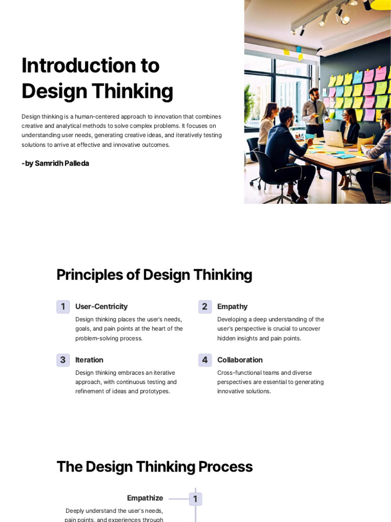 Introduction To Design Thinking | PDF | Design Thinking | Thought