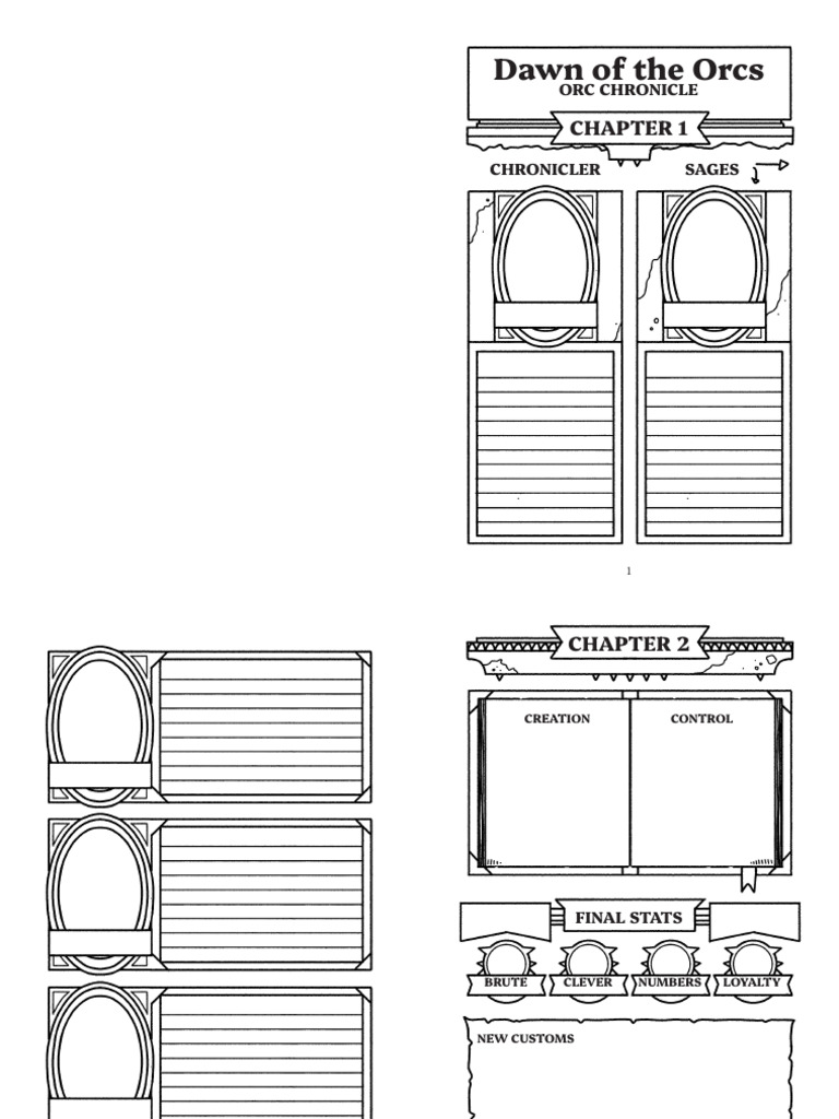 Form Fillable Orc-Tracker (With Page Numbers) - 1 | PDF | Middle Earth | Fantasy