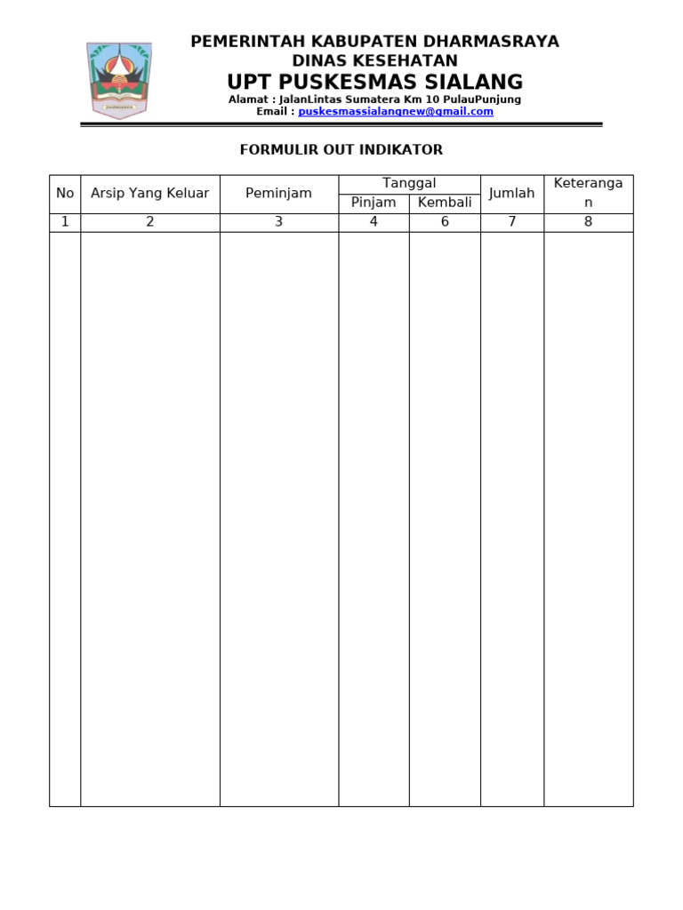 Formulir Indikator | PDF