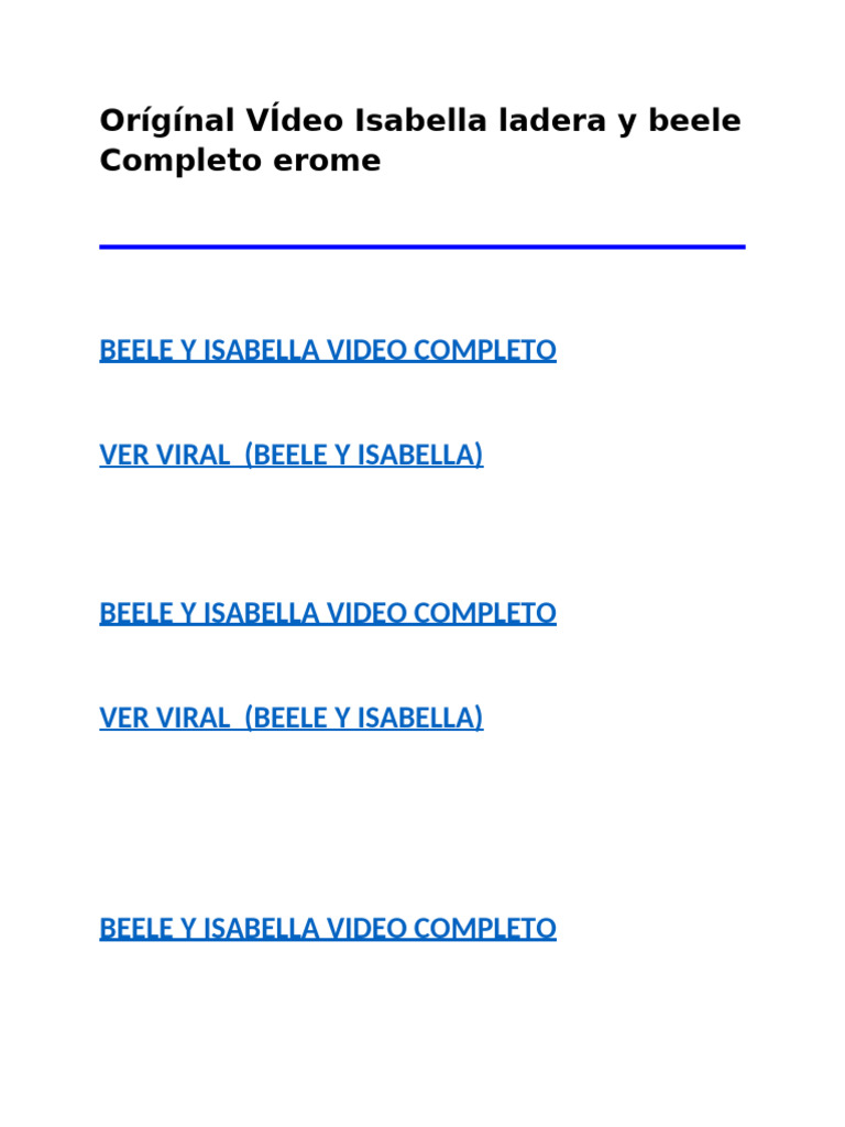 $ (VIRA VER Isabella Ladera Y Beele Vídeo Completo Beele Video Vira | PDF