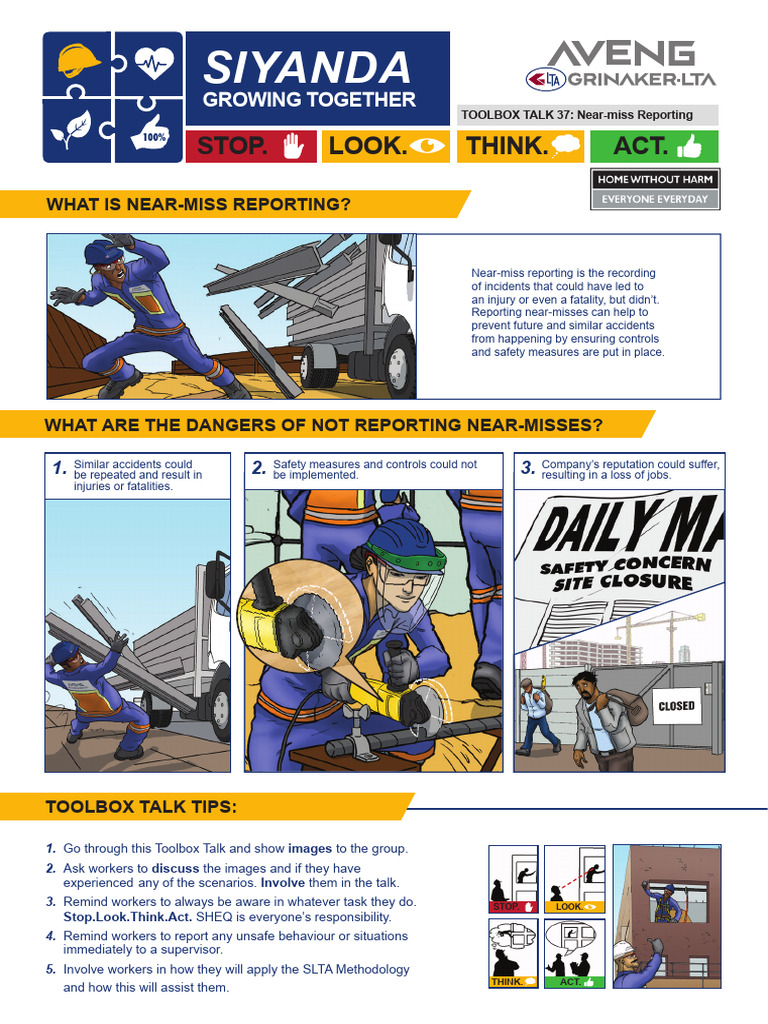 Near-Miss Reporting Toolbox Talk | PDF | Occupational Safety And Health ...