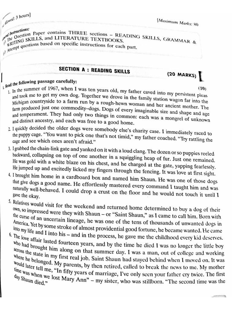 GR 10 - English - Pongal Holiday Exam QP & AK | PDF