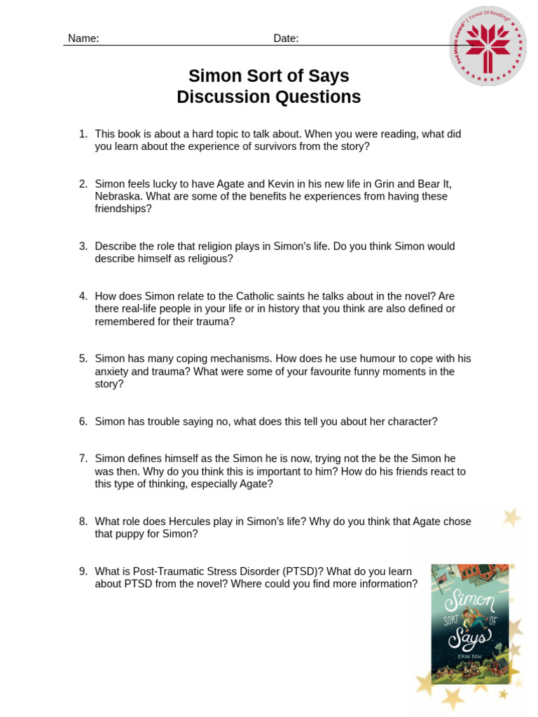 Simon Sort of Says Discussion Guide | PDF