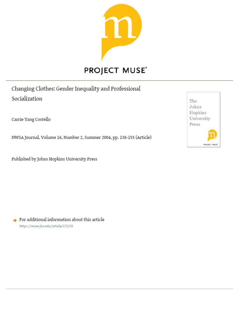 Gender Inequality & Socialization | PDF | Clothing | Gender