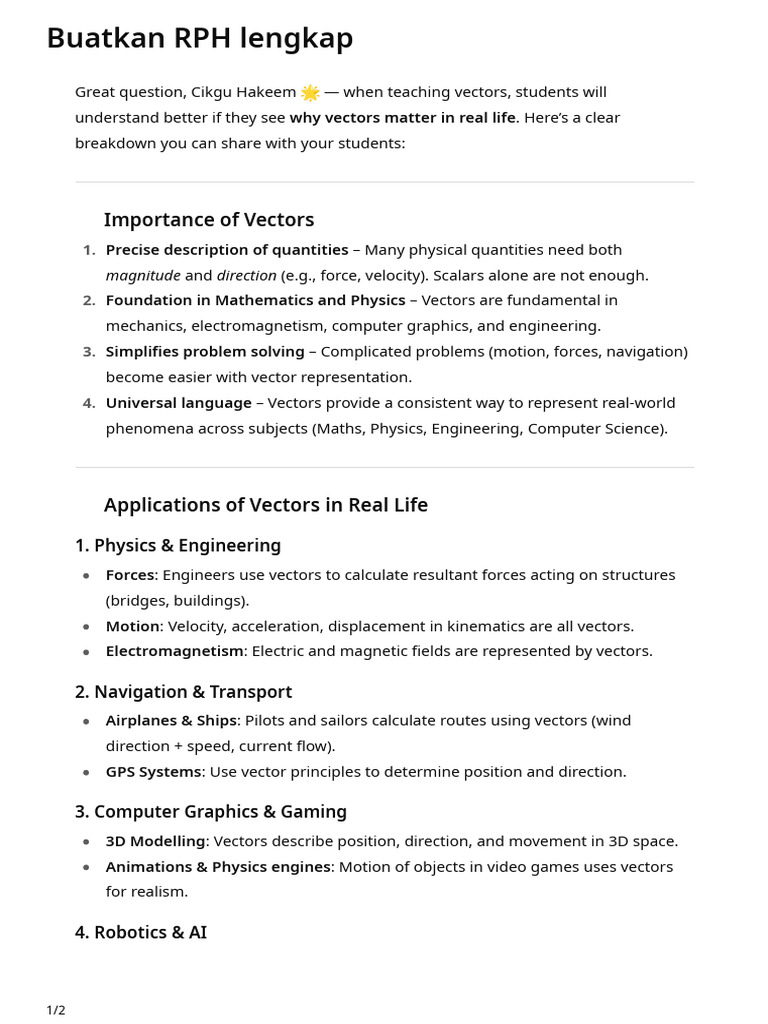 Real-Life Applications of Vectors | PDF | Euclidean Vector | Force