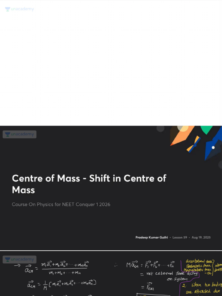 Centre of Mass Shift in Centre of Mass With Anno | PDF