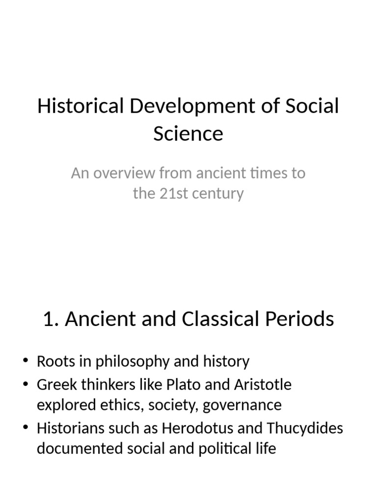 Evolution of Social Science Through Ages | PDF