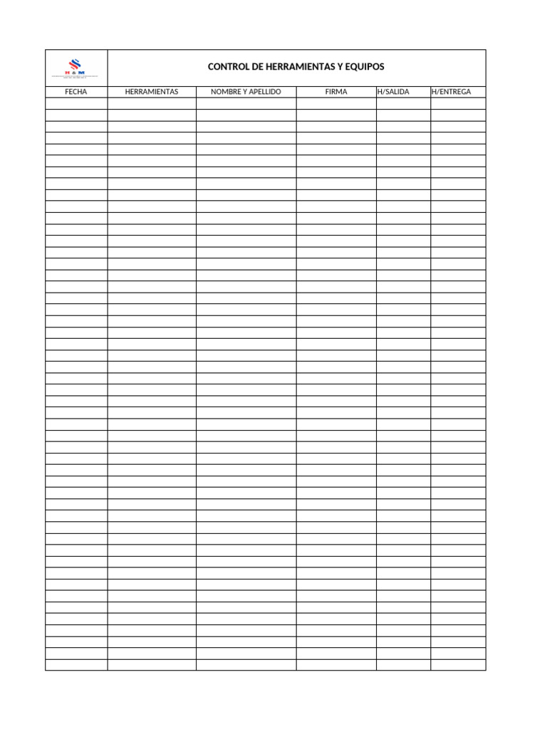 Control Herramienta | PDF