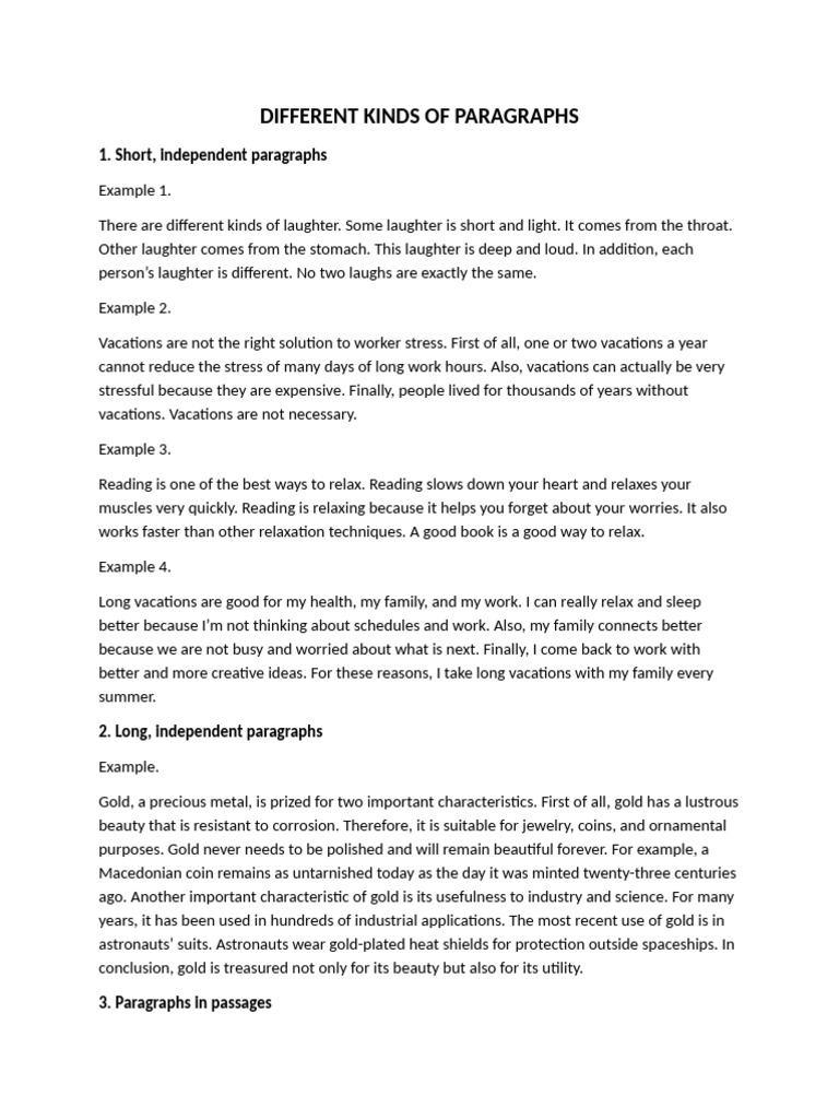 Different Kinds of Paragraphs (1) | PDF | Weather | Tropical Cyclones