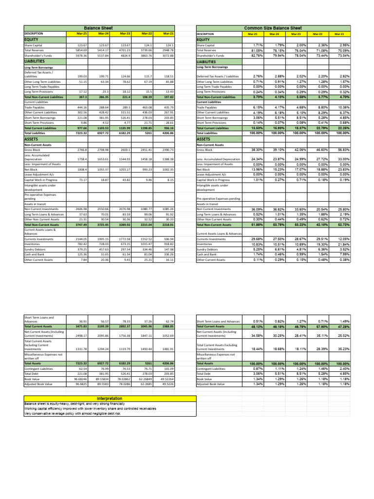 Finolex Financial Analysis - Group 12 - Vertical Analysis - Balance ...