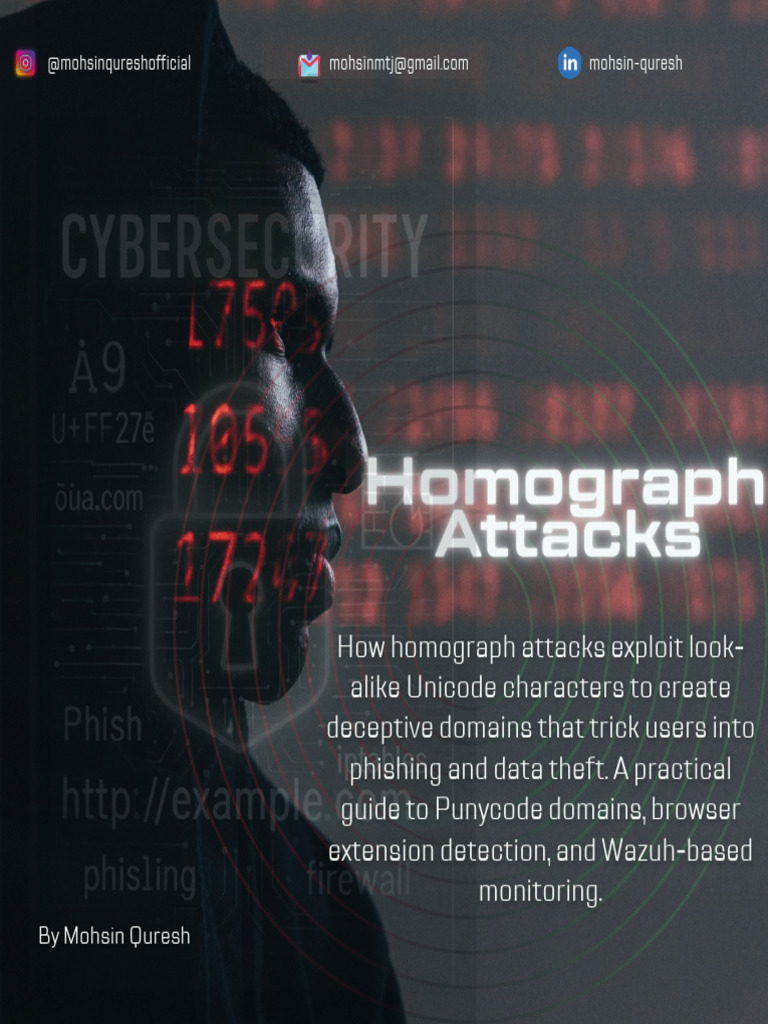 Homograph Attack Play Book by Mohsin Quresh | PDF | Phishing | Computing