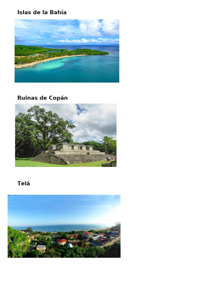 10 Lugares Turisticos de Honduras | PDF