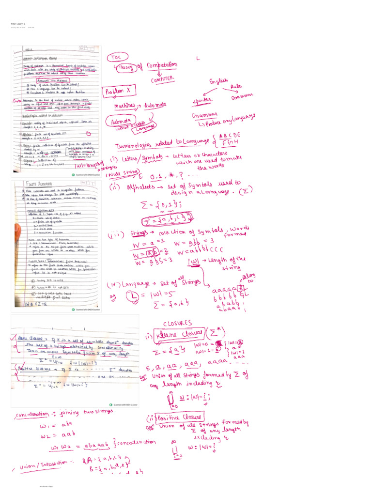 Toc Unit 1 Annot | PDF