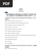 Primary 1-3 Mathematics Scheme of Work | PDF