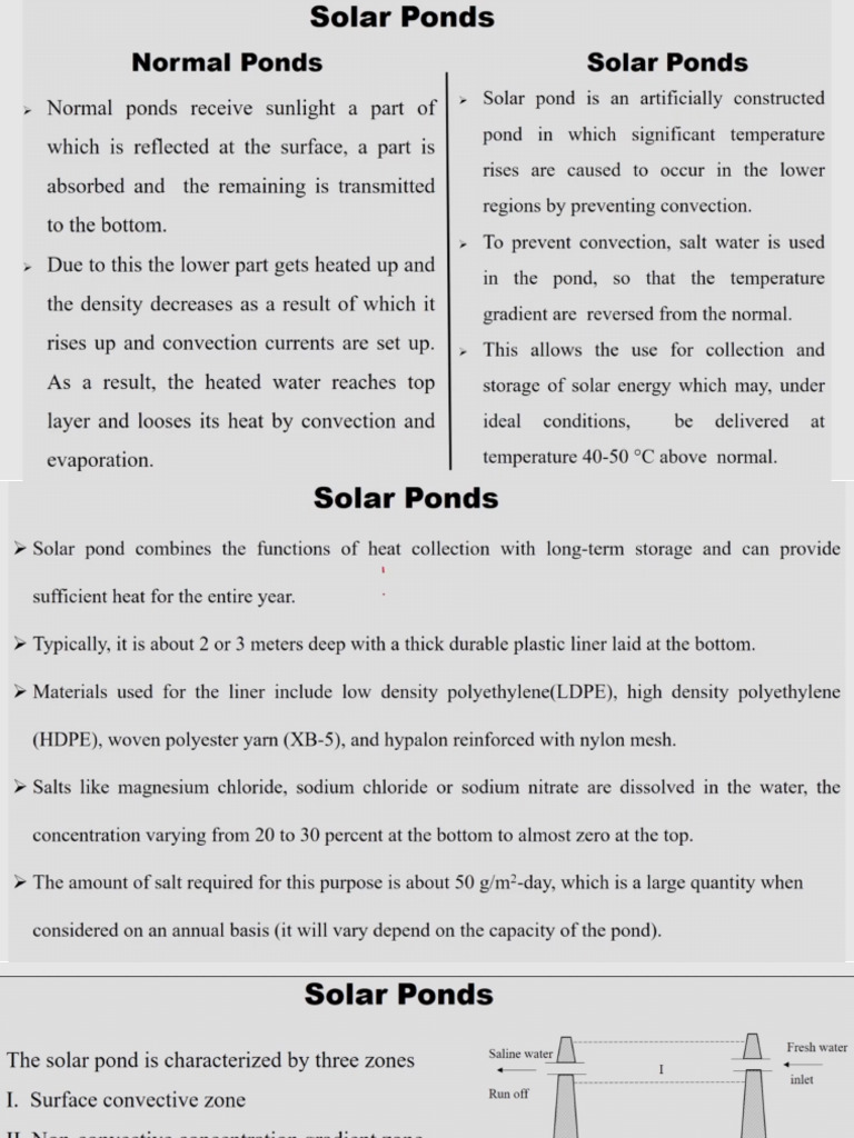 Solar Ponds | PDF