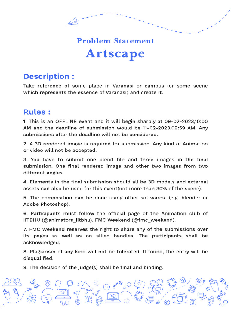 Varanasi 3D Art Contest Guidelines | PDF