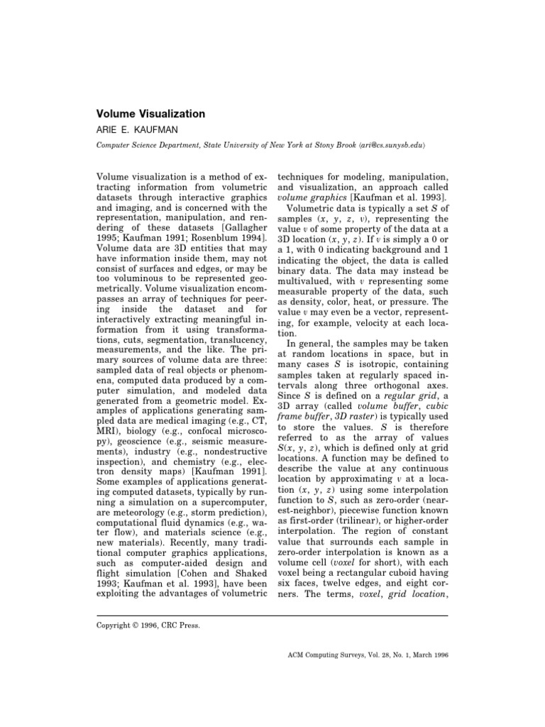 Vol Visualization - Old Paper | PDF | Voxel | Rendering (Computer Graphics)