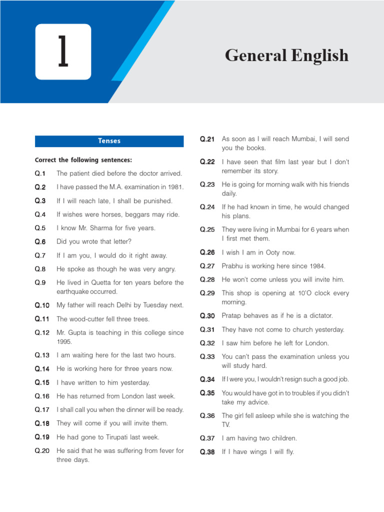 General English - Class Notes | PDF