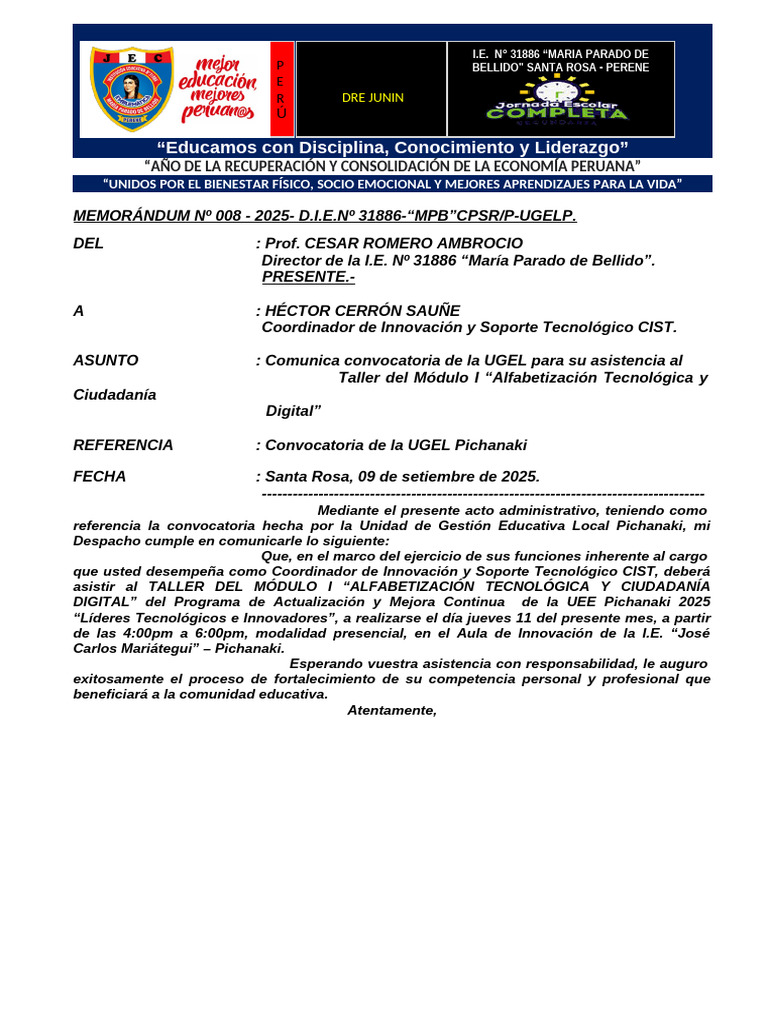 3 Memorandum Cist 2025 | PDF