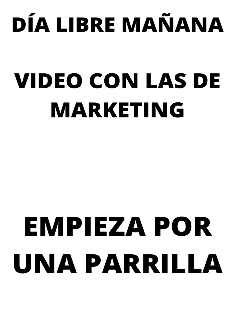 Día Libre El Sábado | PDF