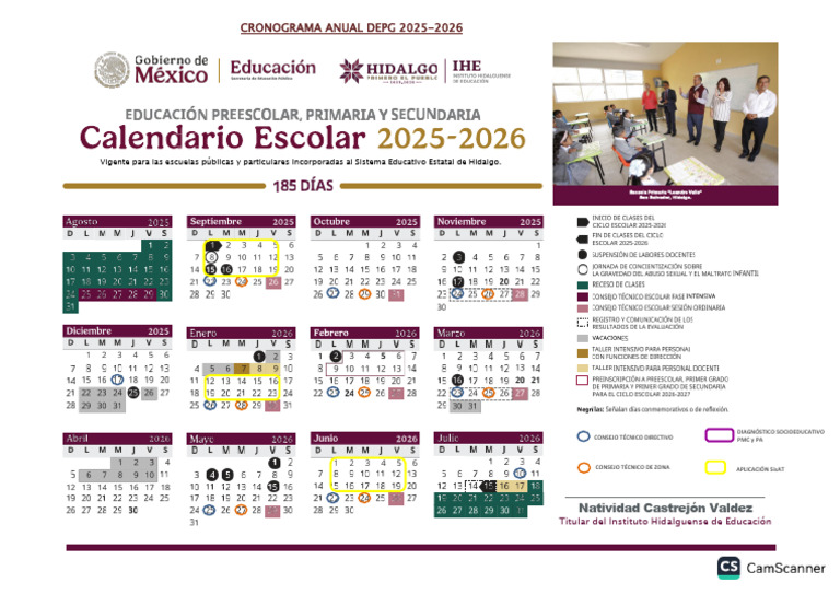 Calendario Escolar Hidalgo 2025 2026 Pdf