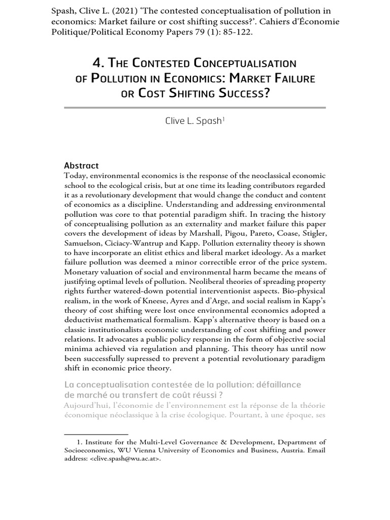 2021-Spash-Externalised_Market_Failure_vs_Cost_Shifting | PDF ...