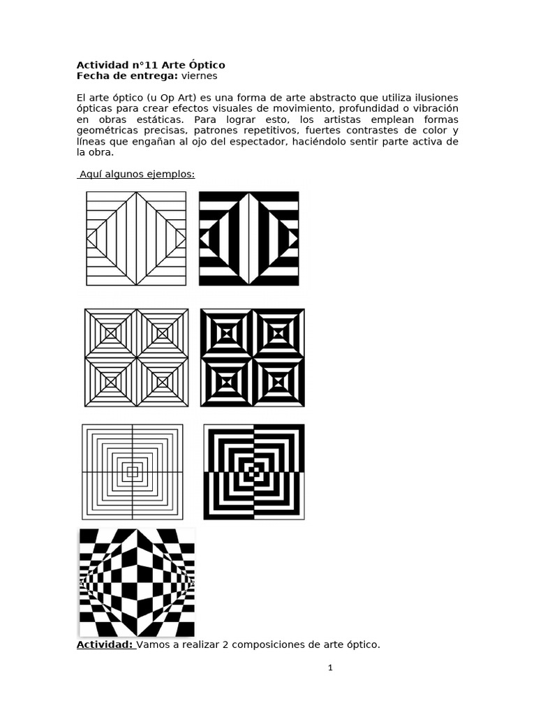 1act n11 Arte Optico | PDF