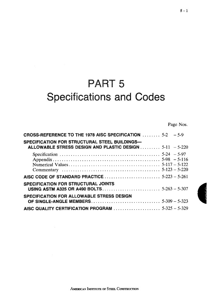 AISC ASD Manual 9th Edition - PART 5 | PDF