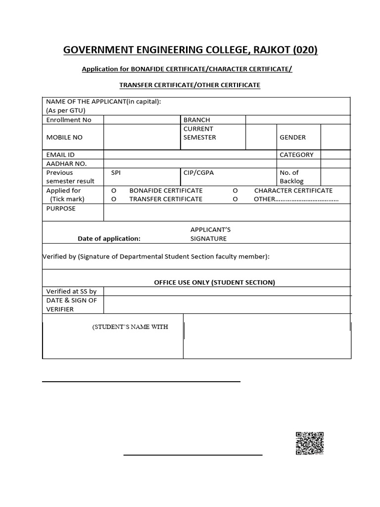 Bonafide, Character & Transfer | PDF | Identity Document | Access Control
