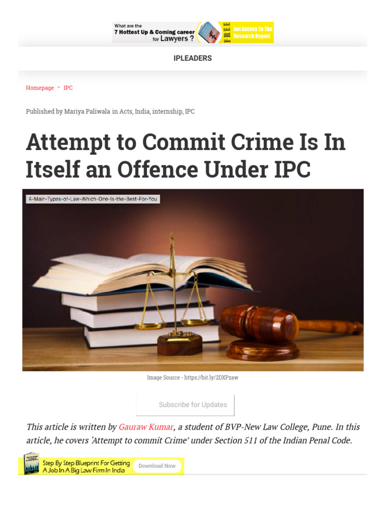 Attempt to Commit Crime Under IPC | PDF | Crimes | Crime & Violence