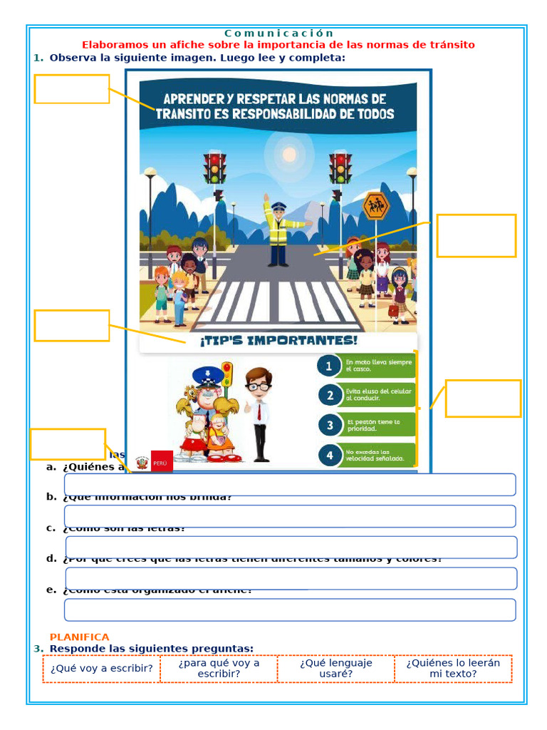 03 Setiembre Com Ficha Elaboramos Un Afiche Sobre La Importancia de Las ...