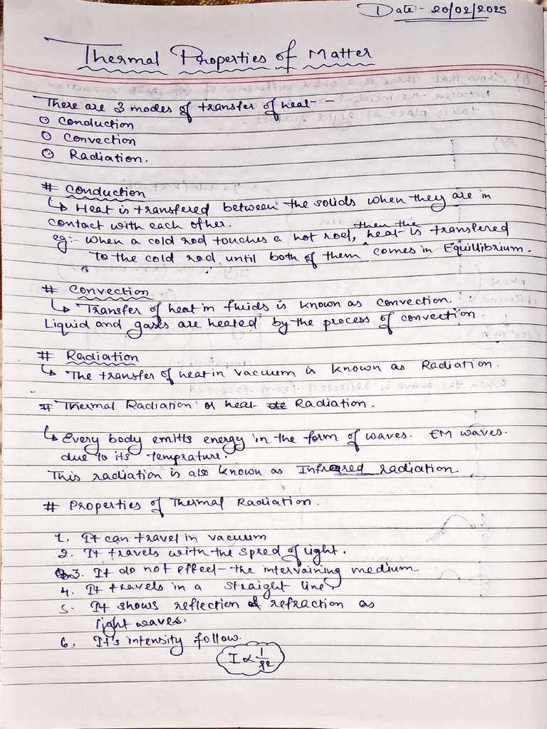 Thermal Properties of Matter Notes | PDF