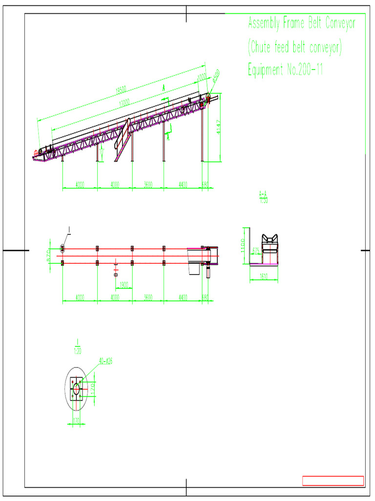 Assembly Frame Belt Conveyor (Chute Feed Belt Conveyor) 200-11 | PDF