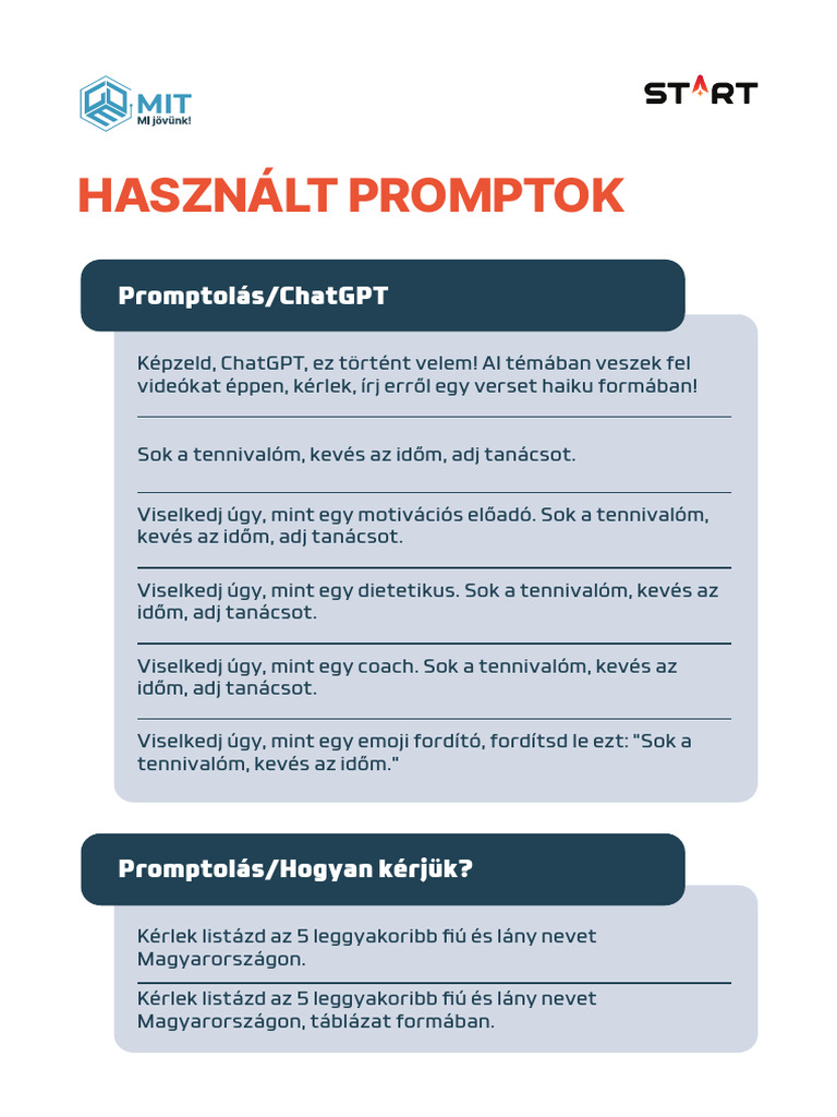 MI Jövünk - Prompt Gyűjtemény | PDF