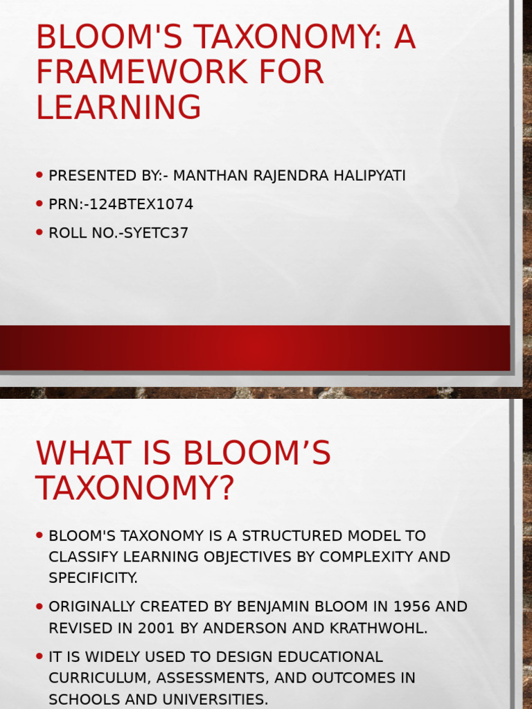 Expanded Blooms Taxonomy Presentation-1 | PDF | Learning | Critical ...