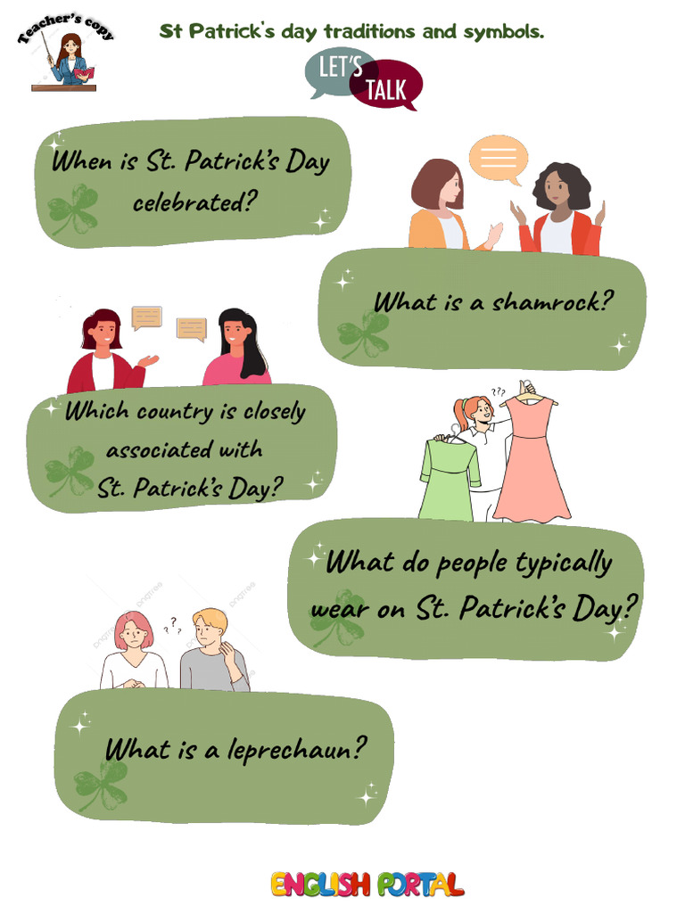 ST Patrick Day Traditions Lesson A2 b1 Student S | PDF | Leprechaun