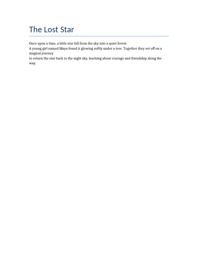 The Lost Star | PDF