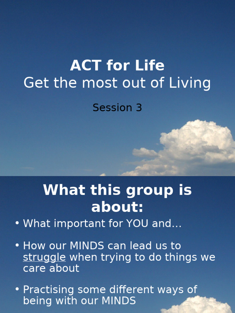 Mindfulness and Values Exploration | PDF