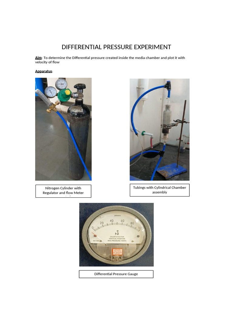 Differential Pressure Measurement Experiment | PDF | Flow Measurement ...