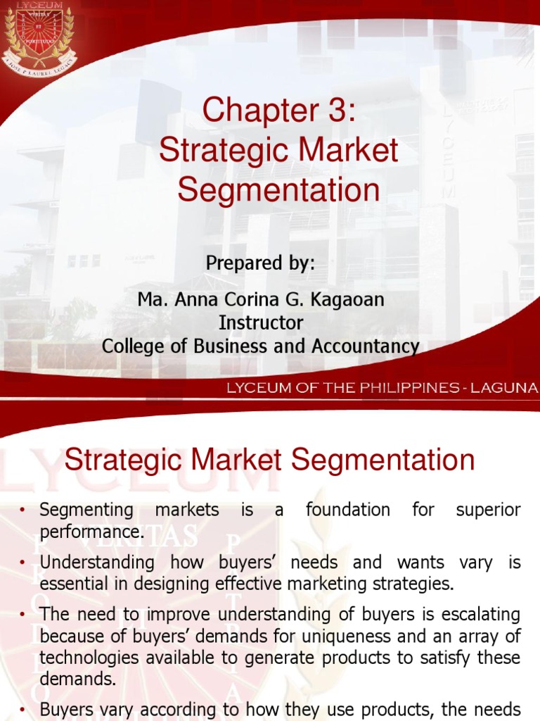 Chapter 3 - Strategic Market Segmentation | PDF