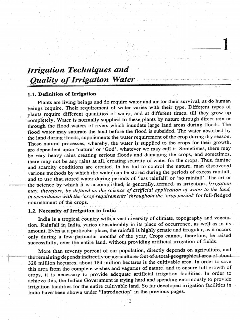 Irrigation Chapter#1 | PDF