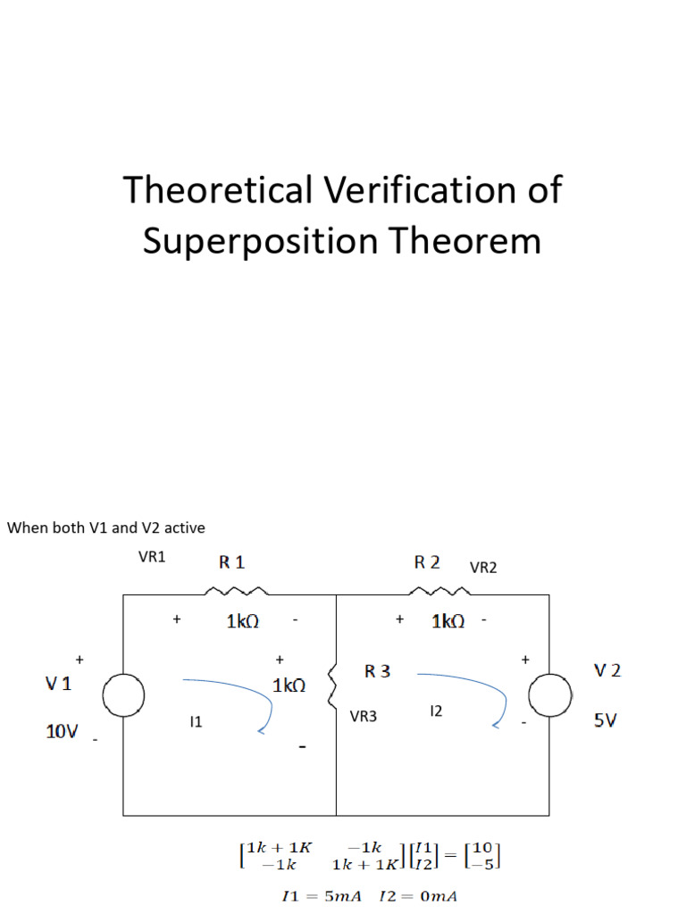 Superposition Theorem Verification | PDF