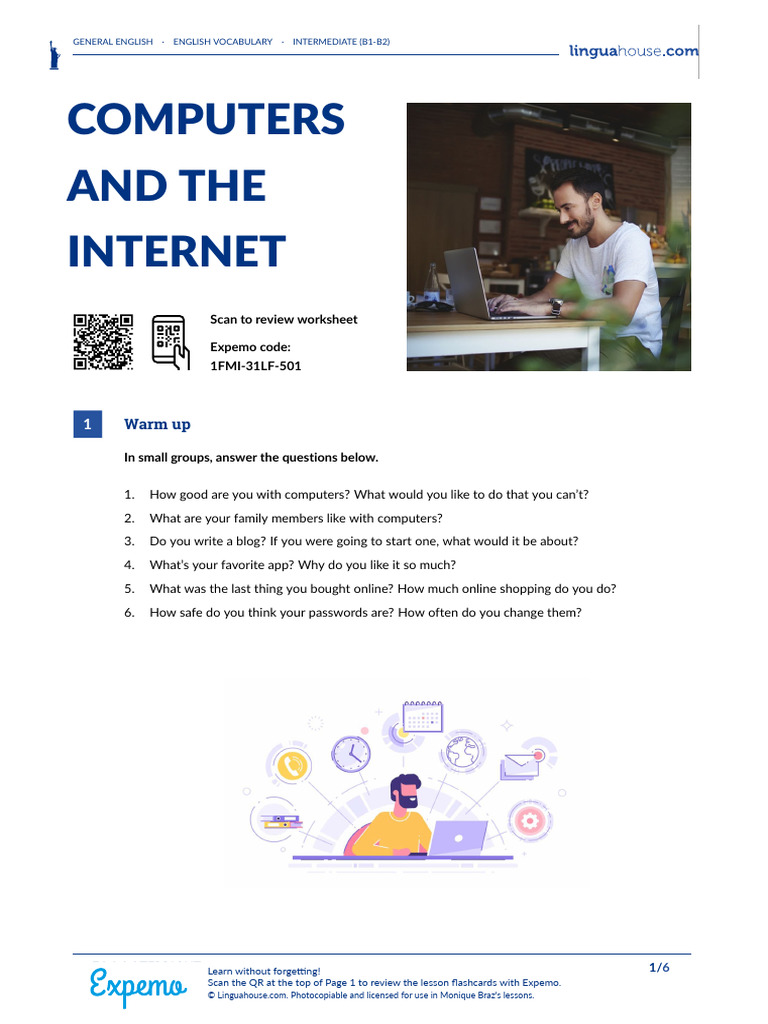 Computers and Internet Vocabulary B1-B2 | PDF | Cyberbullying | Cyberspace