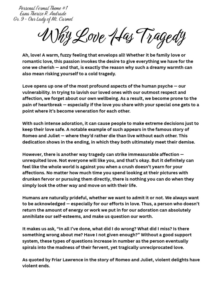 Personal Formal Theme #1 | PDF