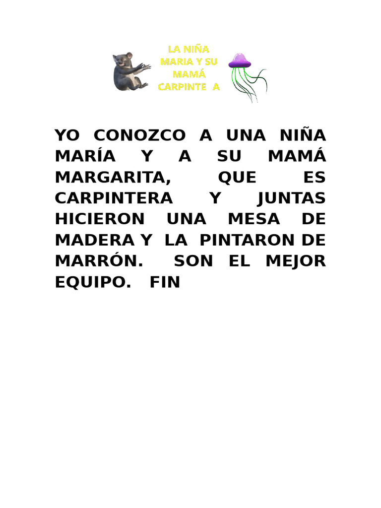 Yo Me Llamo Maria y Mi Mama Se Llama Margarita | PDF