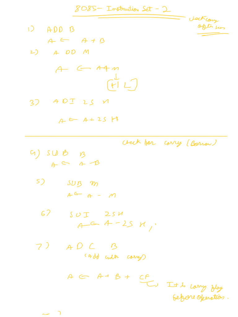 8085 - Instruction Set 2 | PDF