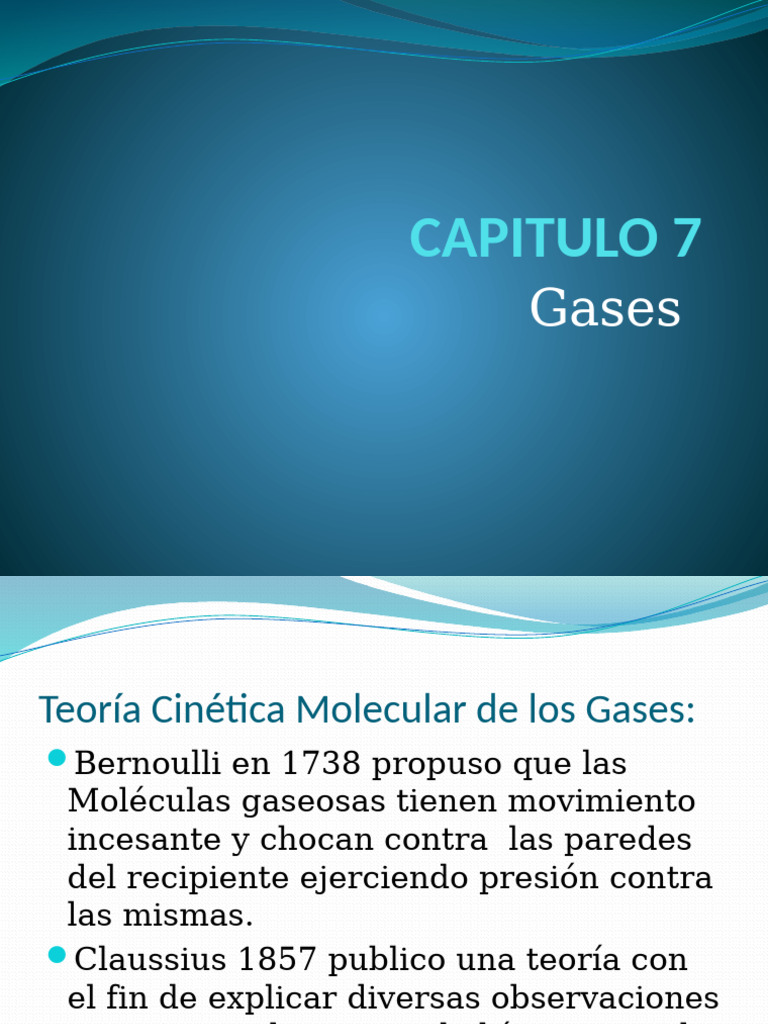 Teoría y Leyes de los Gases | PDF | Gases | Presión
