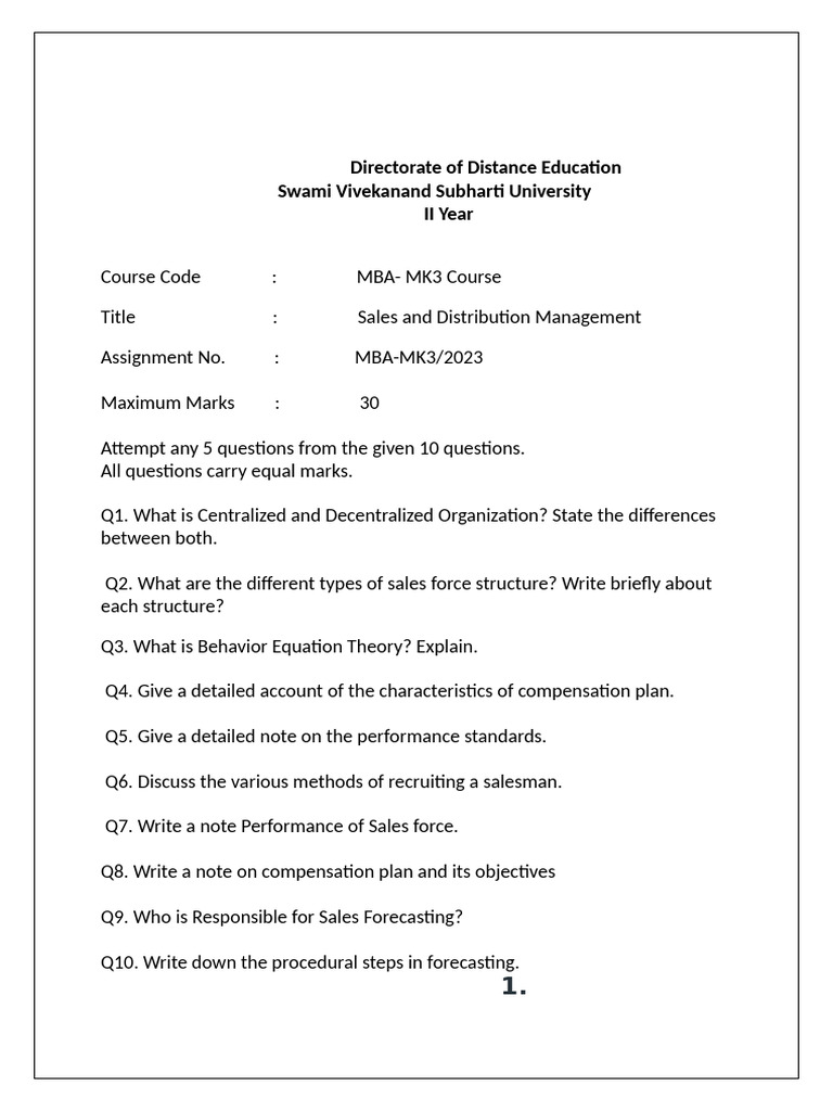 Sales and Distribution Management Guide | PDF | Sales | Reinforcement