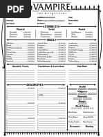 VTM V5 Sheets | PDF